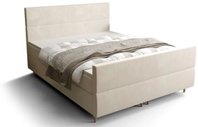 Manželská postel Boxspring 180 cm Flu plus (světlobéžová) (s matrací a úložným prostorem). 1046593