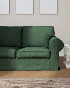 Potah na pohovku IKEA  Ektorp 2-místná, nerozkládací barva zelená látka pletený vzor