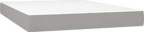 Box spring postel s matrací a LED světle šedá 140x190 cm textil 3138789