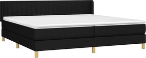 Box spring postel s matrací černá 200x200 cm textil 3130459