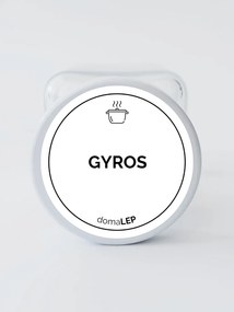 Samolepka na kořenky GYROS  bílá 5 cm tučné písmo