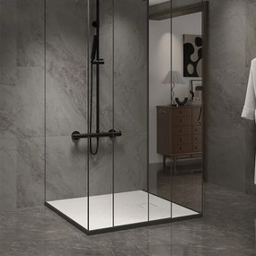 BPS-koupelny Čtvercová akrylátová sprchová vanička HYD-SSV-RIKO 80x80 bílá