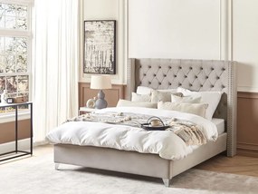 Manželská postel 160 cm Lubbka (světle šedá) (s roštem). 1081053