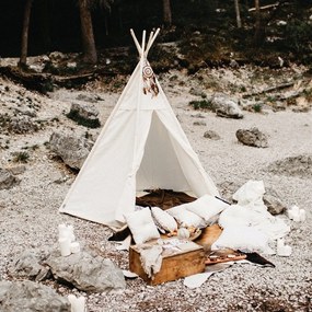 Vigvam design Nature Teepee pro holčičky - ČTVERCOVÉ BEZ DOPLŇKŮ