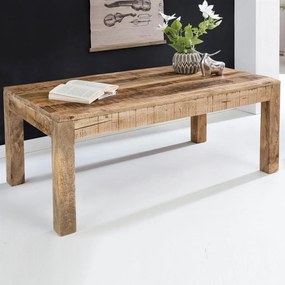 Bruxxi Konferenční stolek Rustica, 110 cm, mangové dřevo