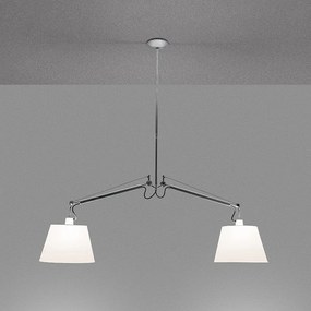 Artemide 0630010A Tolomeo Basculante sospensione due bracci, designové závěsné svítidlo, 2x150W E27, bez stínítkem