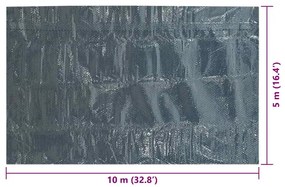 vidaXL Marketos Plovoucí PE solární plachta na bazén 1000 x 500 cm černo-modrá