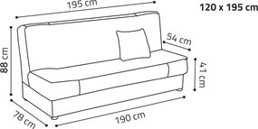 Pohovka Rallye šedá