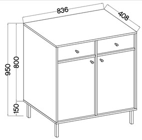 Falco Komoda Tomila 826/2 černý grafit