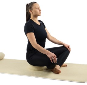 Wooline Meditační polštář s výplní z pohanky, 30x15cm