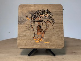 Li-Go "Hlava koníka" lampa 19x19 cm provedení povrchu: dub světlý