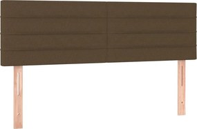 Box spring postel s matrací tmavě hnědá 140x190 cm textil 3140132