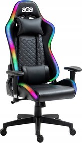 Aga Herní židle s Rgb podsvícením Černá