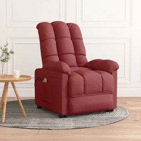 Elektrické masážní křeslo vínové textil 3073761