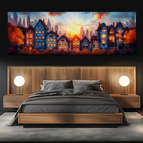 Obraz na plátně - Pozdravy ze starého Chicaga FeelHappy.cz Velikost obrazu: 240 x 80 cm