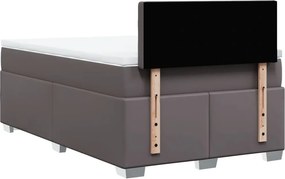 Box spring postel s matrací šedá 120x190 cm umělá kůže 3286114