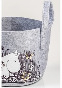 Úložný koš Moomin Flower field 17l, šedý