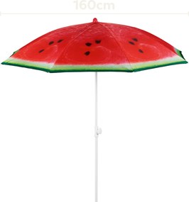 Livarno® Slunečník, Ø 160 cm (meloun)