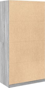 Šatní skříň šedá sonoma 100 x 50 x 200 cm kompozitní dřevo 3307806