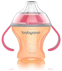 BABY ONO Netekoucí hrneček s měkkým náustkem Baby Ono 180 ml oranžový