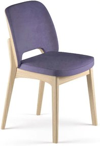 ACCENTO - Židle SUN SB čalouněná, zadní část opěráku dřevěná