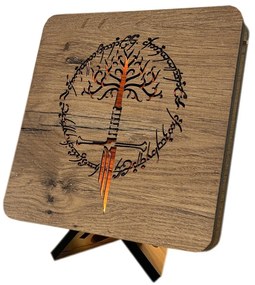 Li-Go "Symbol prstenu" lampa 19x19cm provedení povrchu: bříza