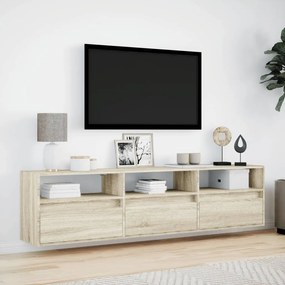 Nástěnná TV skříňka s LED dub sonoma 180 x 31 x 45 cm 3307942