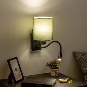 Brilagi - LED Nástěnná lampa NUBILA 1xE27/25W/230V + LED/3W černá/zelená