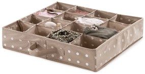 Béžový organizér do zásuvky s 16 přihrádkami Compactor Dots