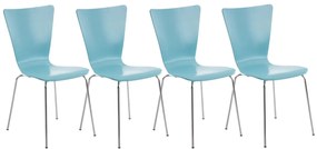 Židle Aaron (SET 4 ks) - Modrá