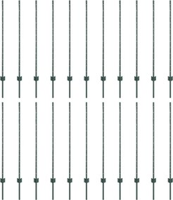 Zabudovaný plotový sloupek 22 ks Zelená 160 cm 3335920