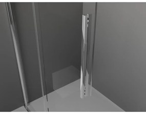 Mexen Velar L, posuvná sprchová zástěna Walk-in 120 x 200 cm, 8mm čiré sklo, chromová, 871-120-003-03-01