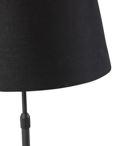 Stolní lampa černá s odstínem černá se zlatem 35 cm - Parte