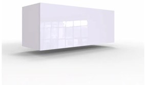 Obývací stěna Zigo New X, Osvětlení: osvětlení LED - bílé, Barva: bílá / bílá lesk