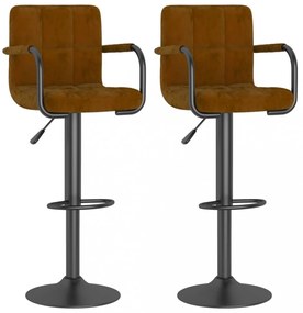 Barová židle 2 ks samet / kov Dekorhome Modrá