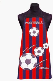 Kuchyňská zástěra FOTBAL červená