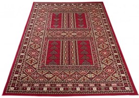 Klasický kusový koberec EUFRAT J930A červený Rozměr: 80x150 cm
