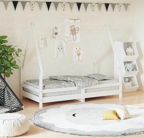 vidaXL Dětská postel 80 x 160 cm masivní borové dřevo [834491] Barva: Bílá