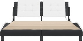 Rám postele s LED bez matrace Zadar černý a bílý 160x200 cm 3214122
