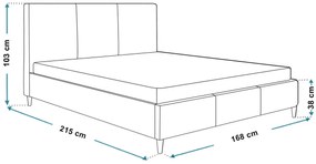 Čalouněná postel Valeri 160x200 cm Barva: Vlastní výběr - Cena na dotaz