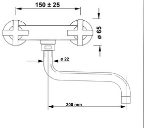 Sapho Sapho, TRAX nástěnná baterie, chrom, 606