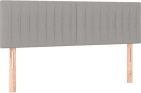Box spring postel s matrací světle šedá 140 x 190 cm textil 3140209