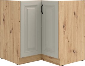 STILO ac | dolní skříňka 90x90 ND 2F rohová s policí | 90x90 cm | artisan/světle šedá