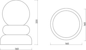 Stolní lampa z masivního dřeva v petrolejové barvě/oranžová se skleněným stínidlem (výška 24 cm) Otem – noo.ma