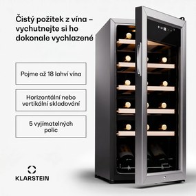 Klarstein Shiraz Premium Smart 18, vinotéka na 18 lahví
