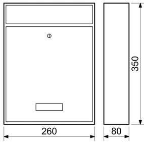 Richter Czech Poštovní schránka ocelová BK.240.B