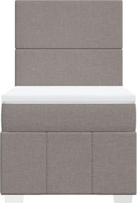 Box spring postel s matrací taupe 100 x 200 cm textil 3291576