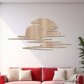 dřevo života Dřevěná dekorace na zeď ZÁPAD SLUNCE Rozměry (cm): 40x20, Barevný vzor: Horský dub