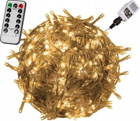 Voltronic Vánoční řetěz 40 m, 400 Led, teple bílé, ovladač