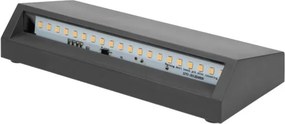 Venkovní svítidlo nástěnné ORNO AD-OP-6191L4, IP65, 4000K, 170lm, antracit
